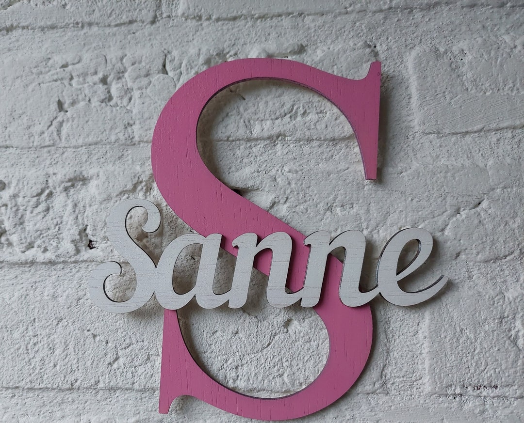 Nameplate Letter With Name Nursery Wall Sign, Door Hanger, Initial ...