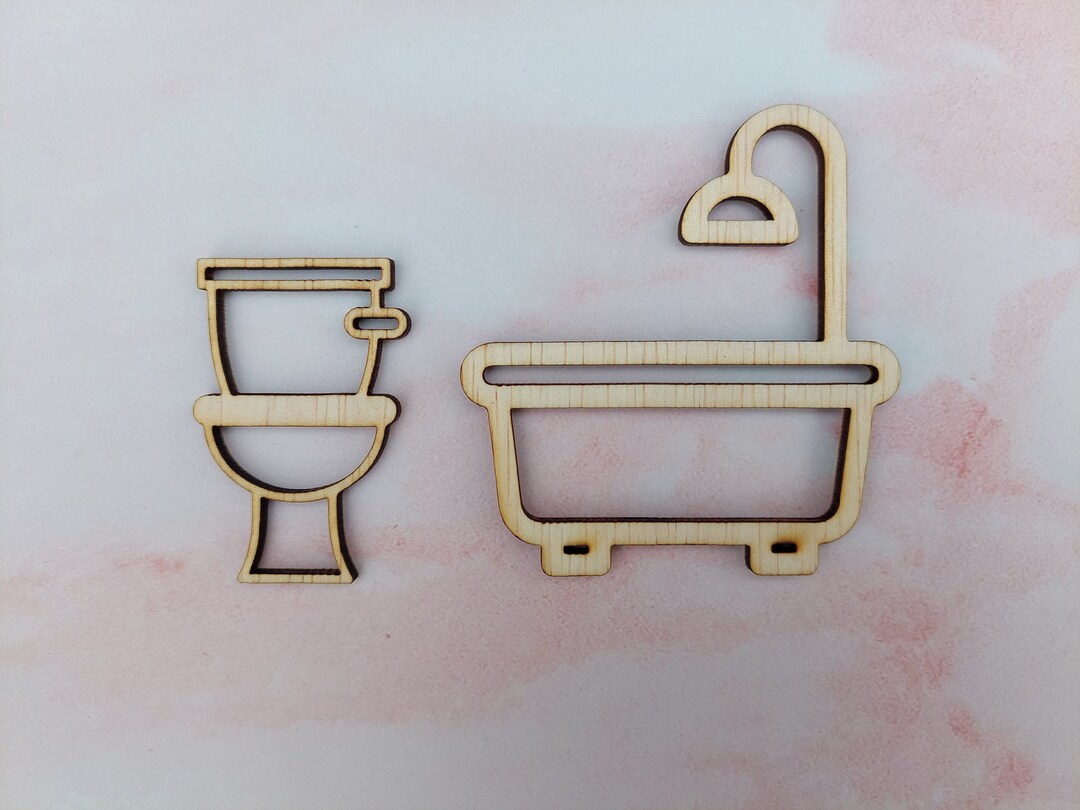 Badezimmer-Symbole aus Holz WC-Symbol Dusch-Symbol - Etsy.de