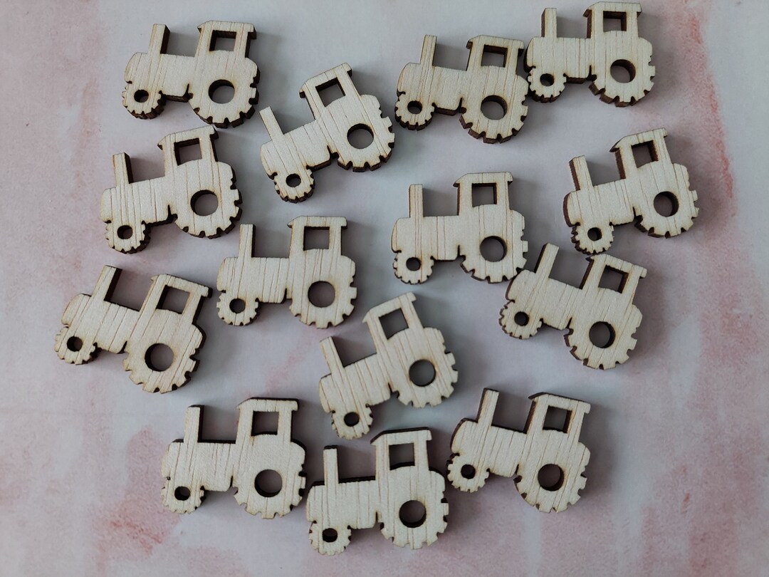 15x Wooden Tractor Shapes, Tractor Cutout, Tractor Embellishment - Etsy