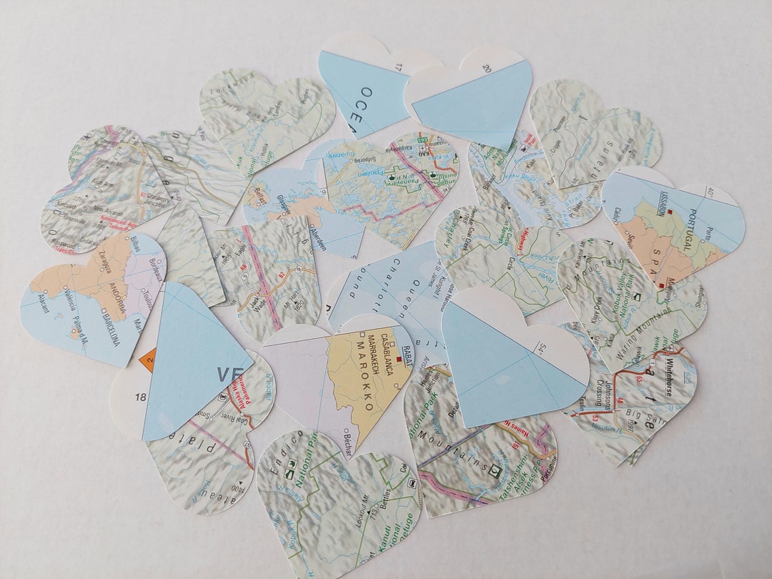 Confetti of World Map 100pcs 4.5cm - Etsy