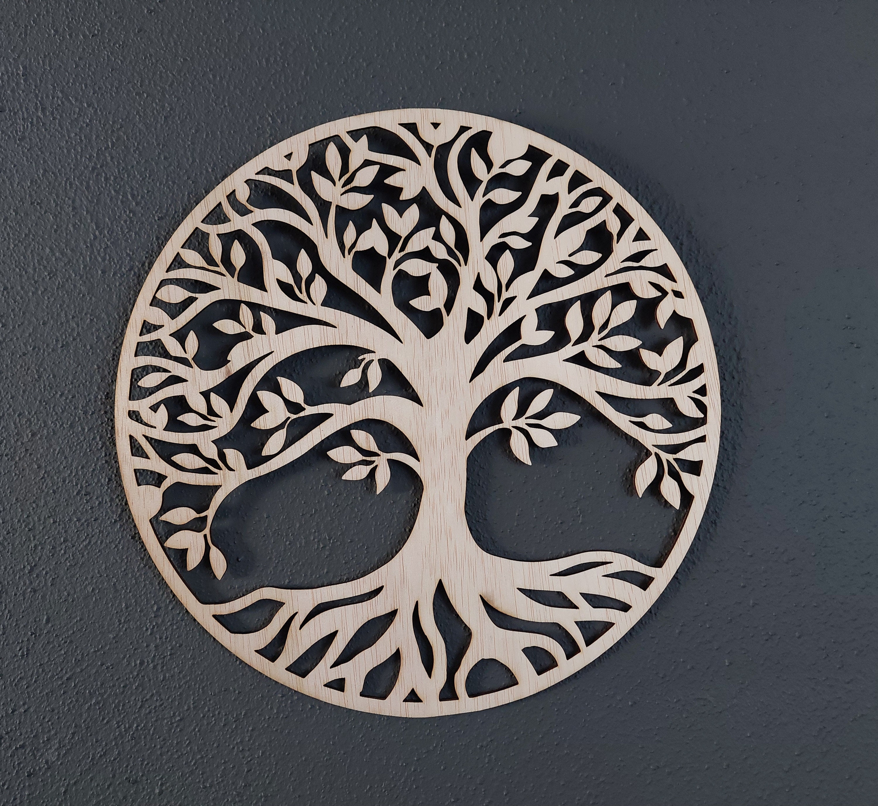 38cm Wooden Tree of Life Hanging Wall Decoration, Zen Wall Art, Tree of ...