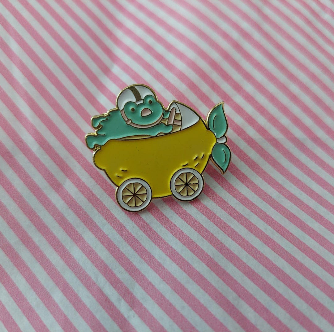 Enamel Pin Lemon Scooter - Etsy