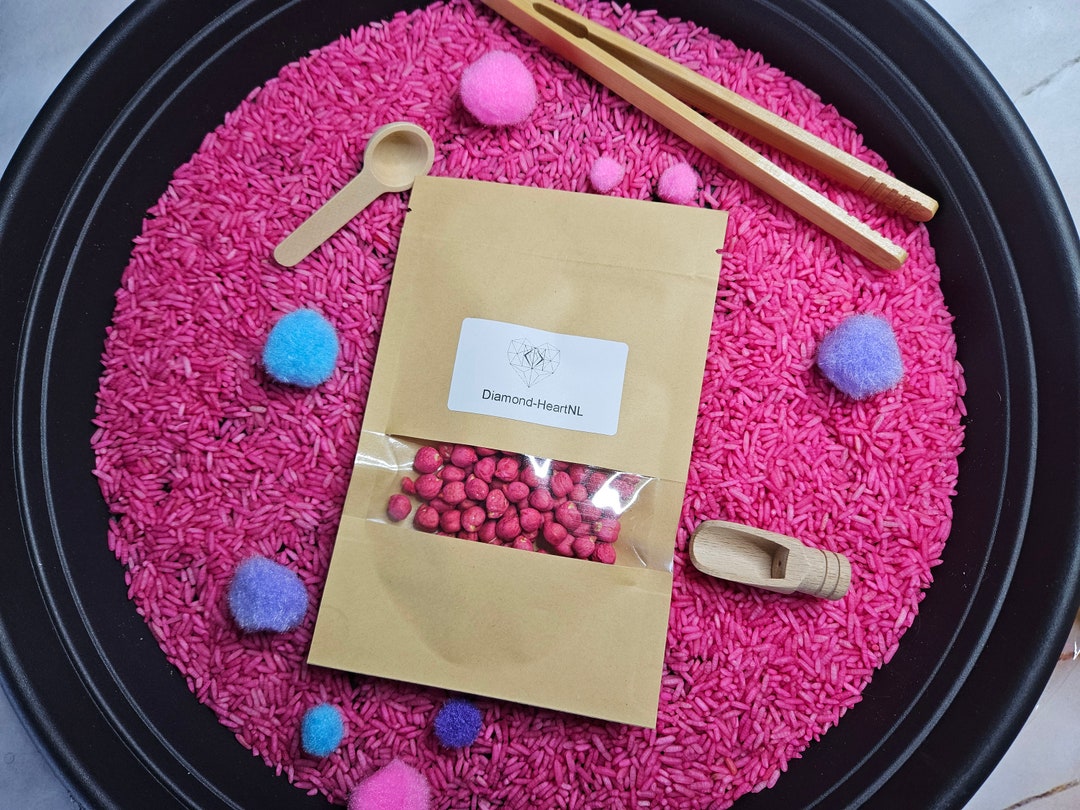 Sensory Pink Kit and Sensory Bin Filler Rice Chickpea Set - Etsy
