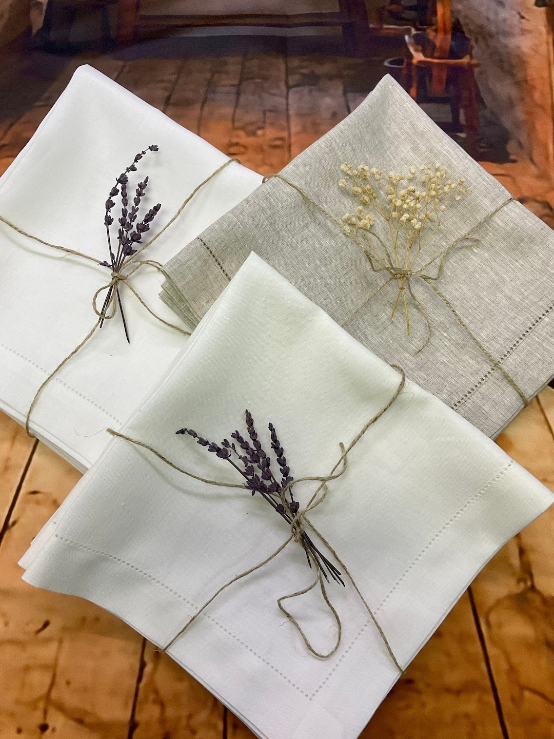 Bulk Linen Napkins Wholesale Hemstitch,luxury Perfect for Weddings ...