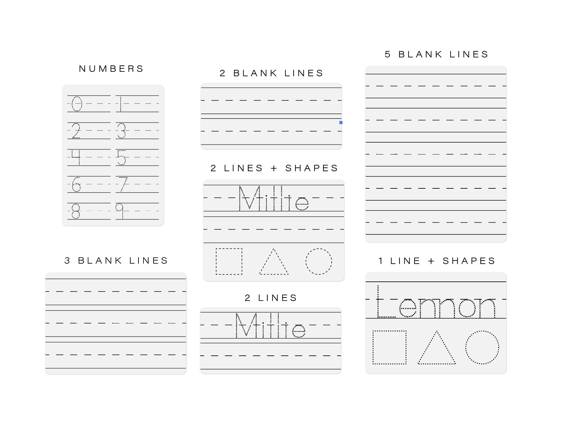 Tracing Board Dry Erase Letter Tracing Reusable Shapes - Etsy