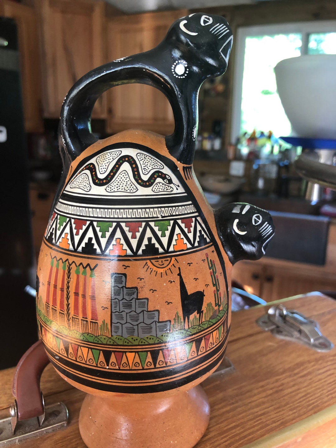 Vtg Peruvian Story Teller Vessel Vase - Etsy