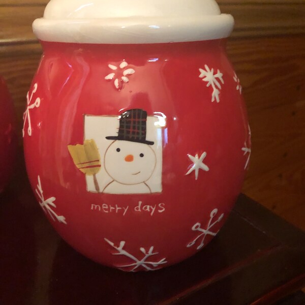 Snowman Cookie Jar - Etsy