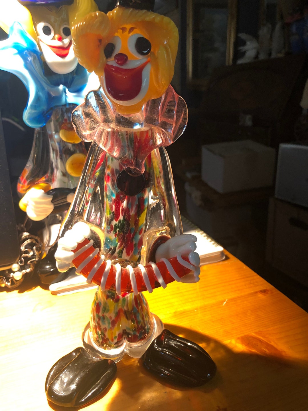 Murano Italian Blown Glass Clown - Etsy