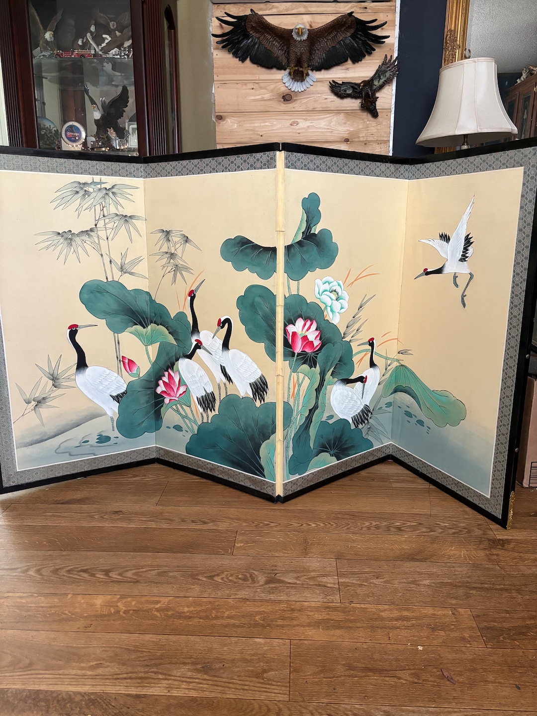 Japanese Hand Painted Table Screen - Etsy