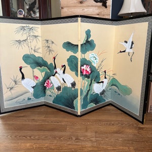 Japanese Hand Painted Table Screen - Etsy