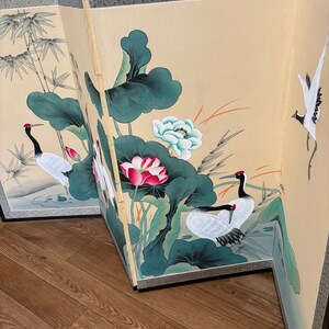Japanese Hand Painted Table Screen - Etsy