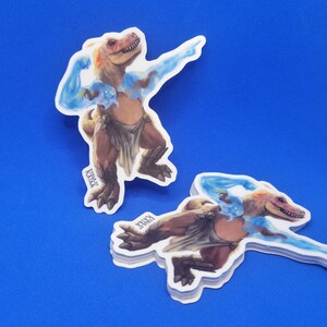 Barbarian T-rex Vinyl Sticker - Etsy
