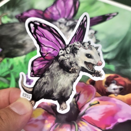Fairy Cat Stickers Original Vinyl Sticker Glossy - Etsy