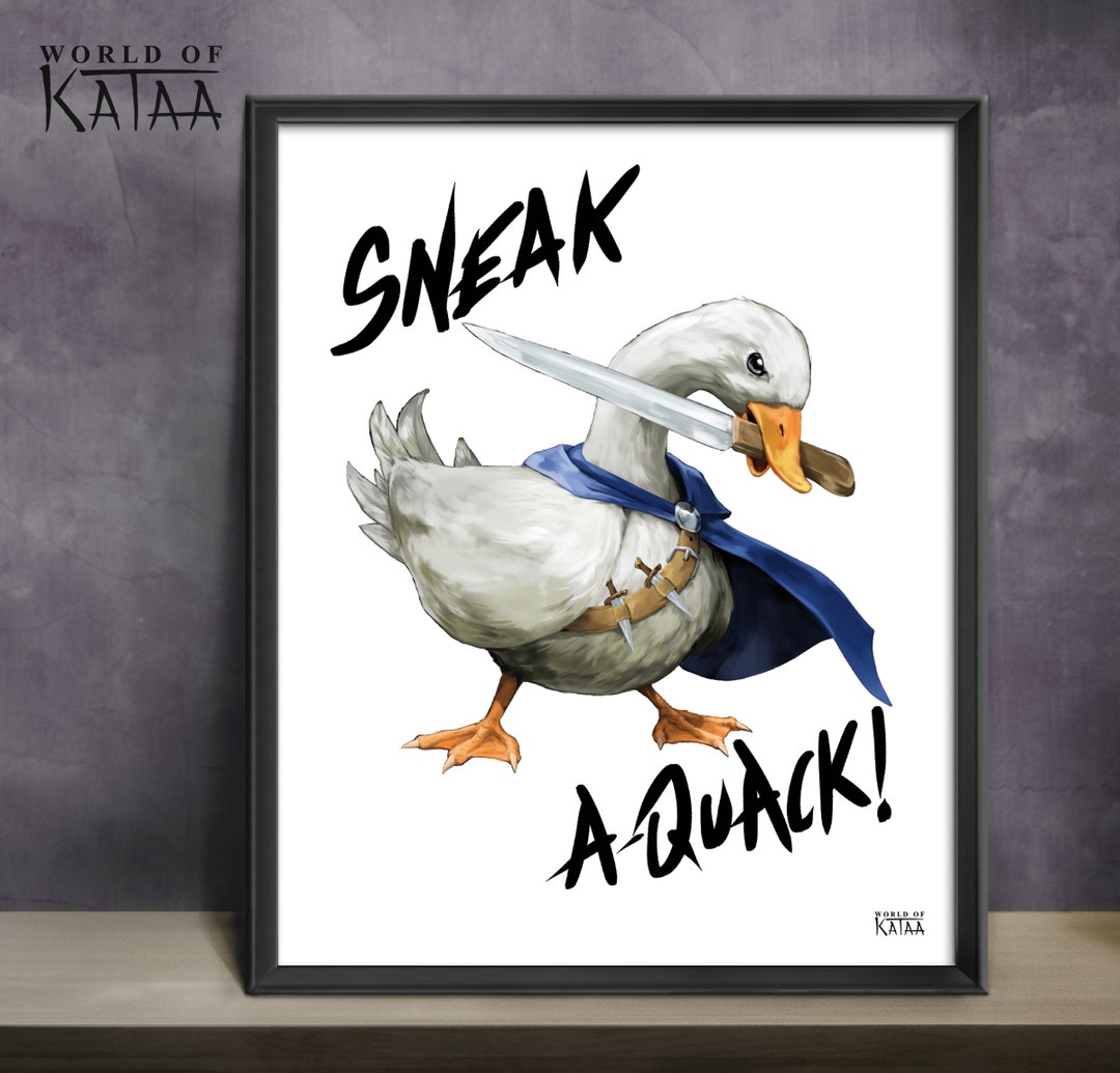 Sneak A-quack Rogue Duck Print - Etsy