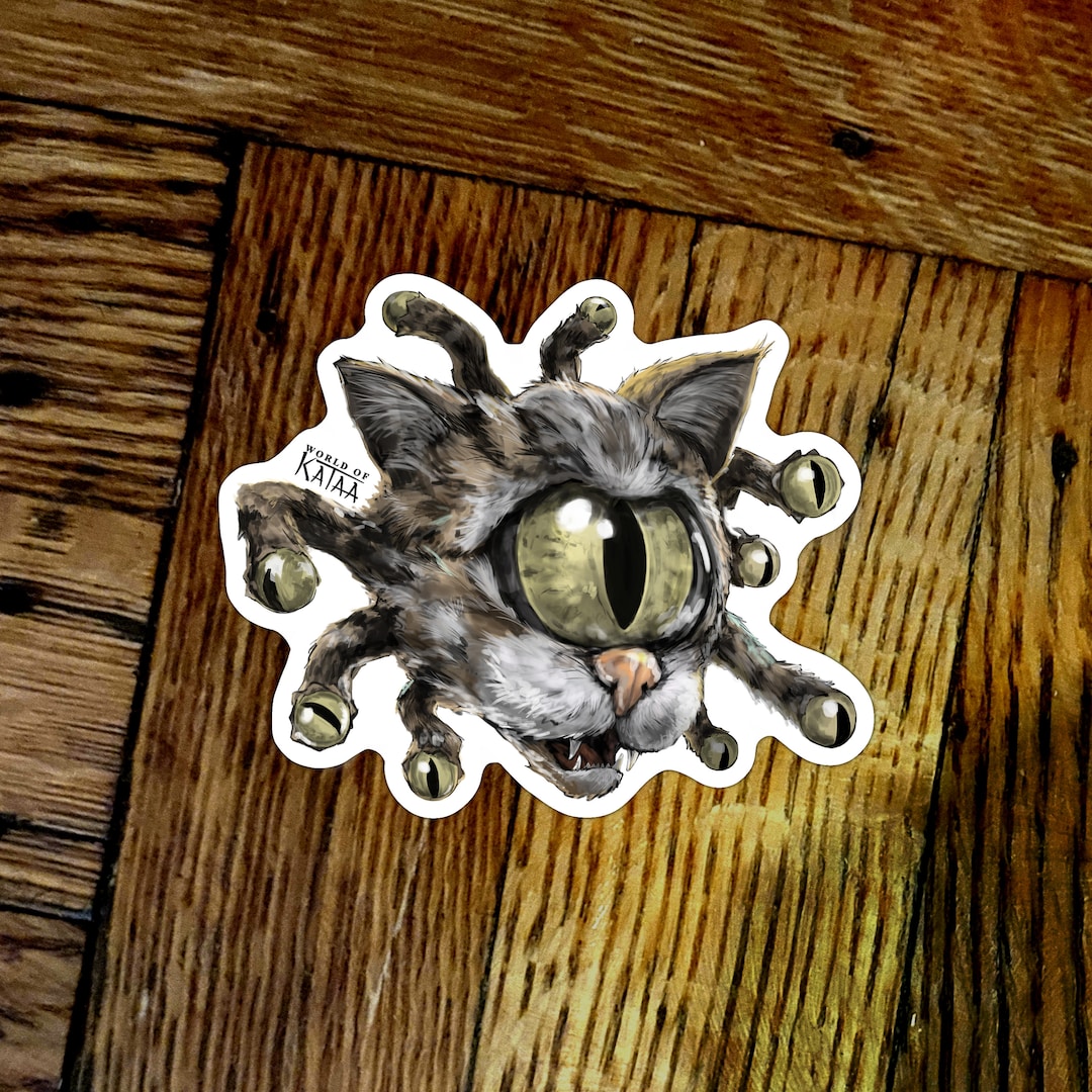 Cat Eye Monster Vinyl Sticker - Etsy