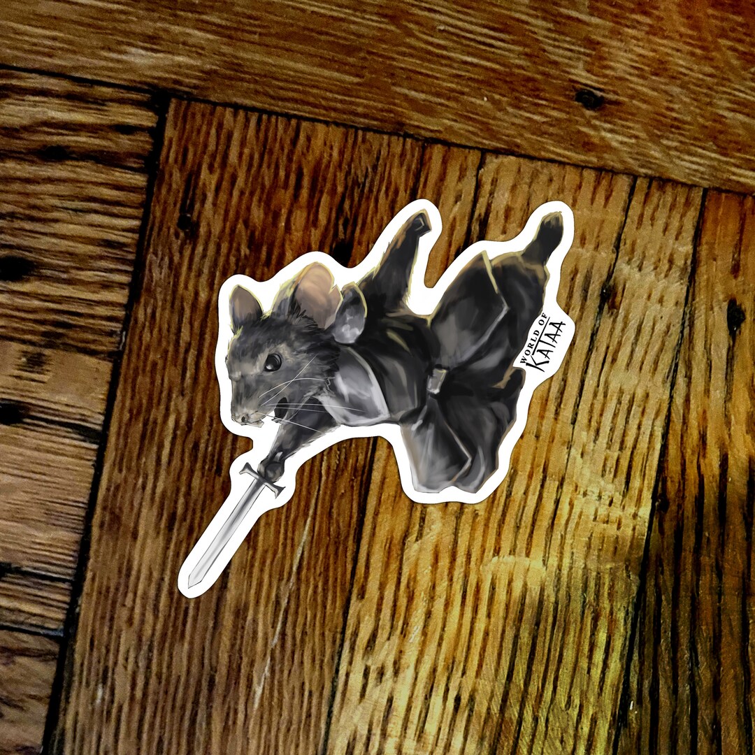 Dragon Slayer Mouse Vinyl Sticker - Etsy