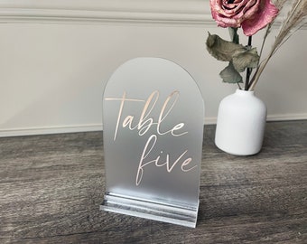 Rose Gold Acrylic Table Numbers | Etsy