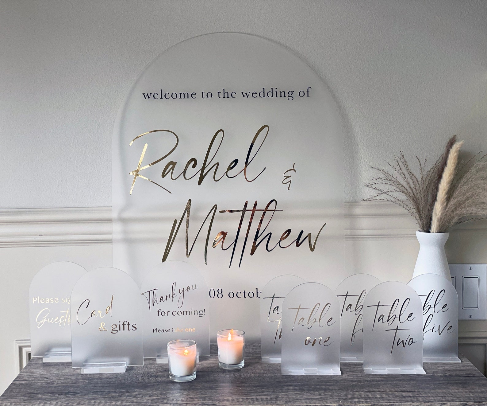 Wedding Sign Bundle Acrylic Wedding Sign Sets - Etsy
