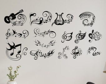 Music Notes, Music Notes Svg, Notes Dxf, Music Dxf, Svg, Eps, Png Files ...