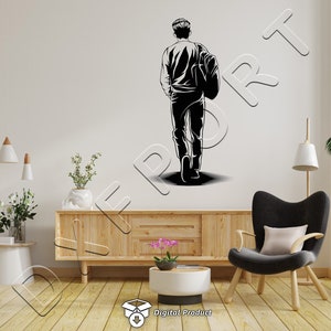 Sad Man Dxf File, Sad Man Silhouette Dxf, Wall Sticker Dxf, Svg, Eps ...