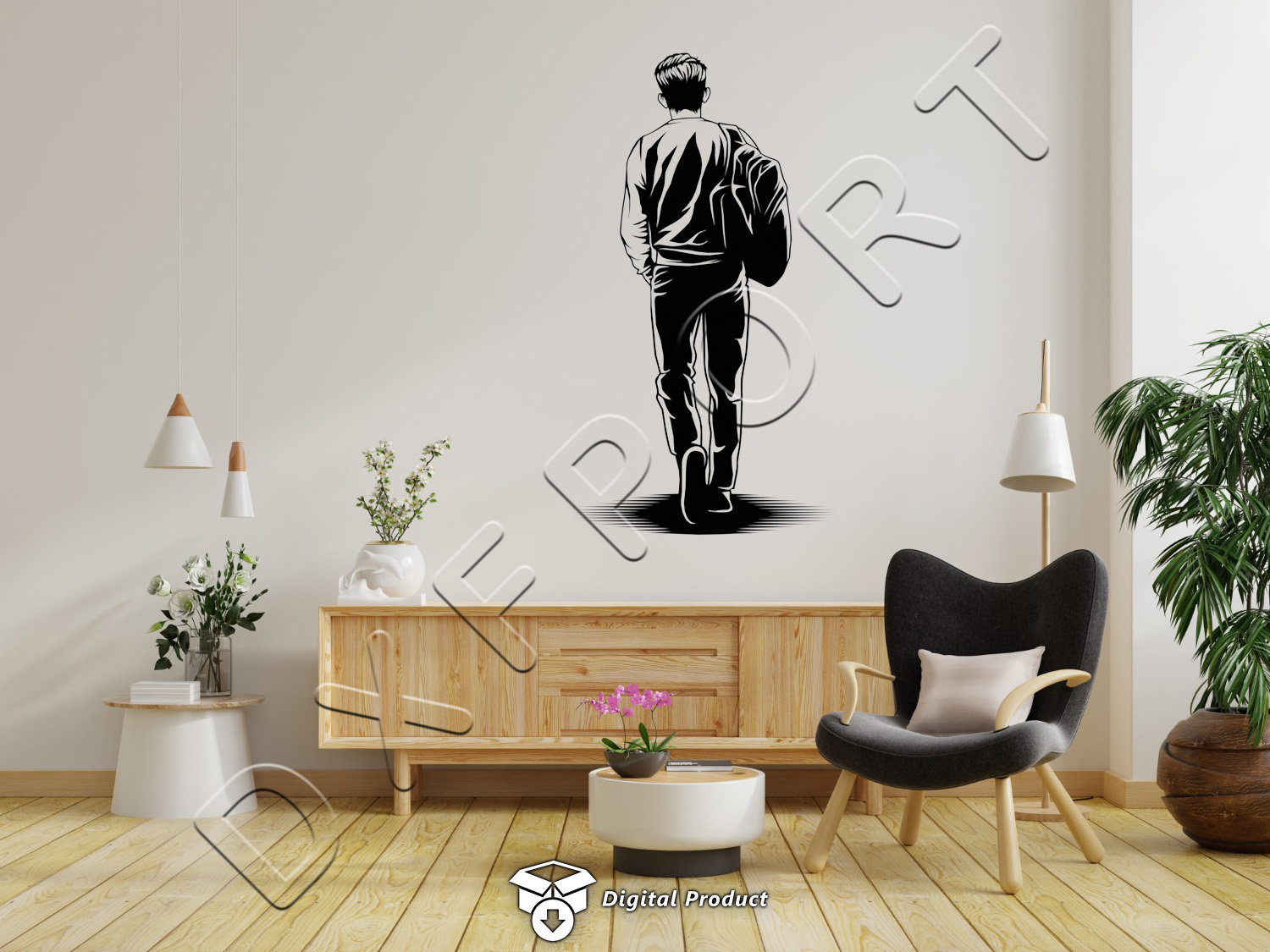 Sad Man Dxf File, Sad Man Silhouette Dxf, Wall Sticker Dxf, Svg, Eps ...