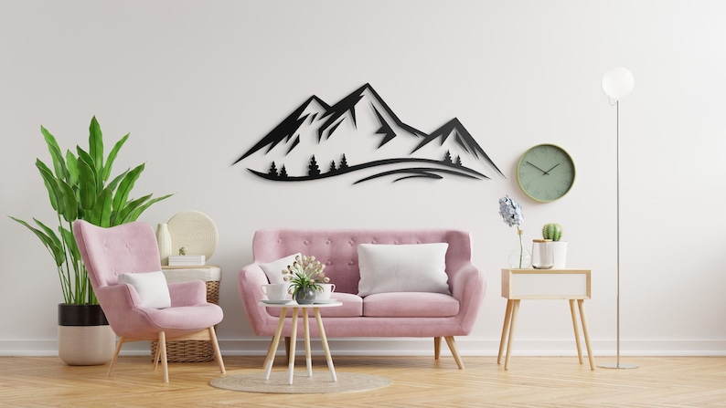 Mountain Dxf, Mountain Silhouette Dxf, Mountain and Trees Dxf, Svg, Eps ...