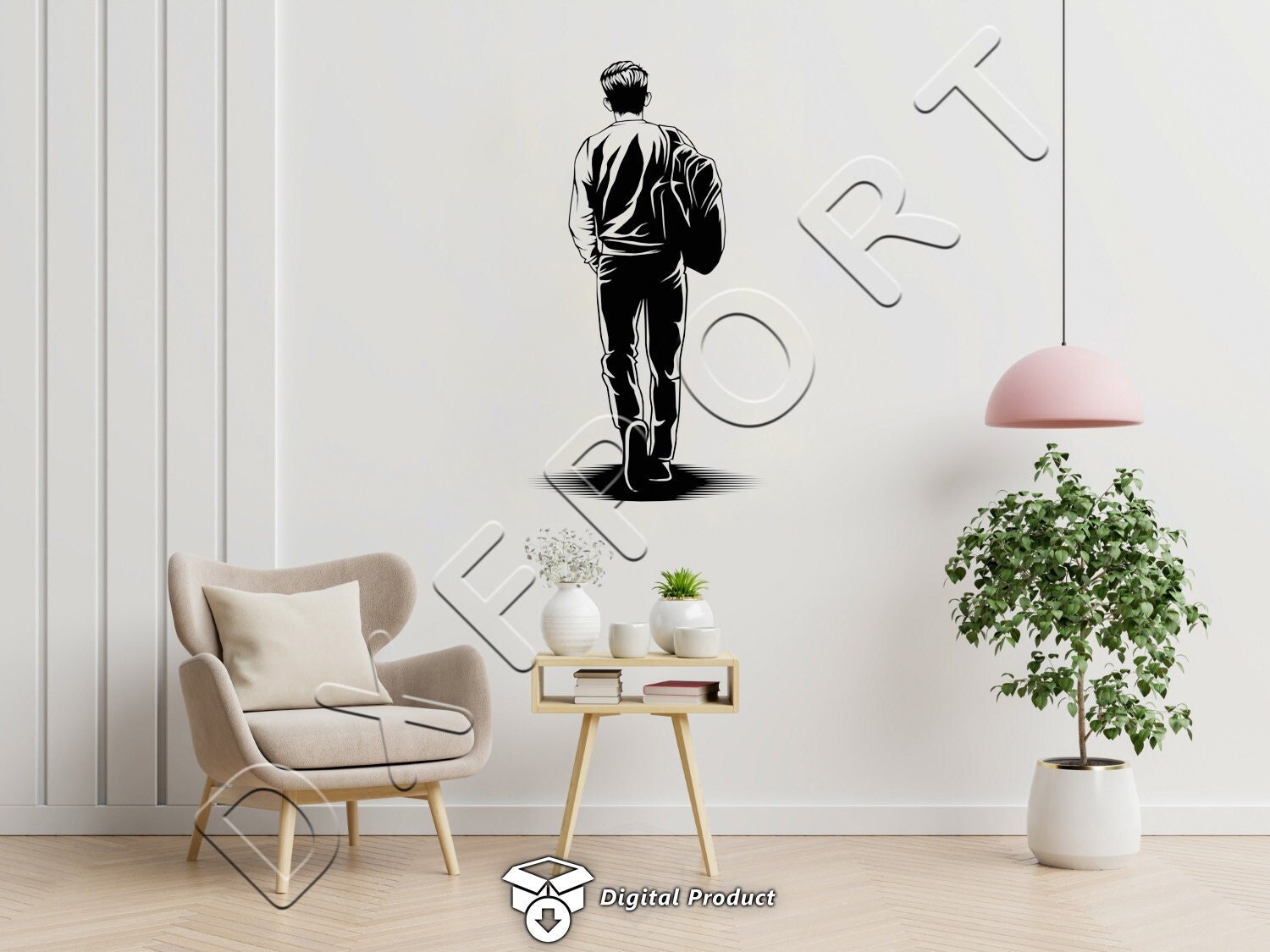 Sad Man Dxf File, Sad Man Silhouette Dxf, Wall Sticker Dxf, Svg, Eps ...