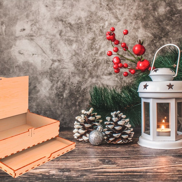 Laser Cut Box With Drawer - Etsy