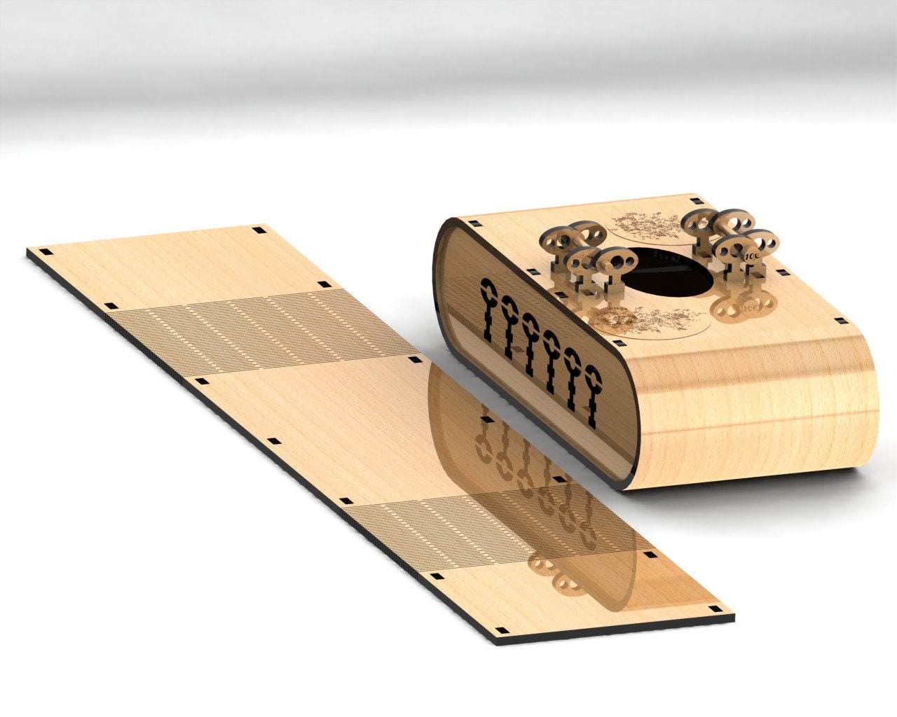 Folding Wood Box, Small Wood Project, Folding Box, Laser Cut, Dxf, Svg ...