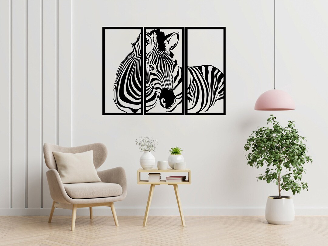 Zebra Dxf File, Zebra Wall Decor, Animal Dxf, Dxf, Svg, Eps, Png Files ...