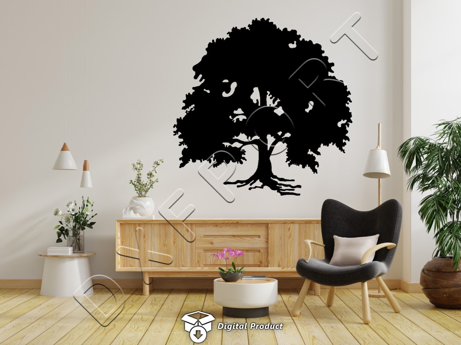 Plane Tree Dxf, Tree Dxf, Tree of Life Dxf, Tree Lasercut Dxf, Svg, Eps ...