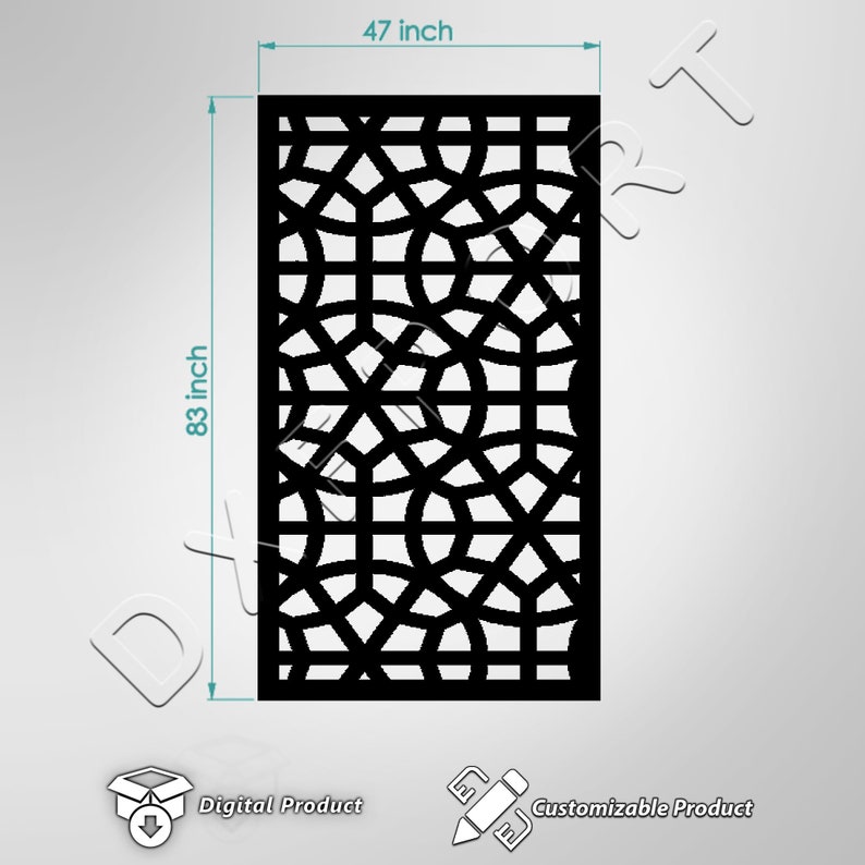 Geometric Pattern Privacy Screen Dxf Decorative Panel Dxf - Etsy