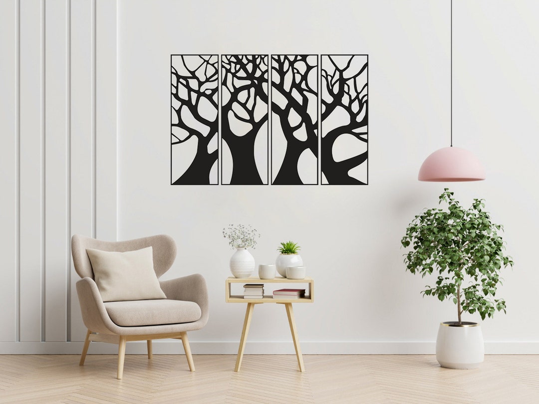 Tree Branches Dxf, Autumn Tree Svg, Tree Wall Art Decor, Svg, Eps, Png ...