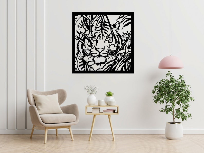 Tiger Dxf File, Tiger Svg, Tiger Silhouette, Dxf, Svg, Eps, Png Files ...