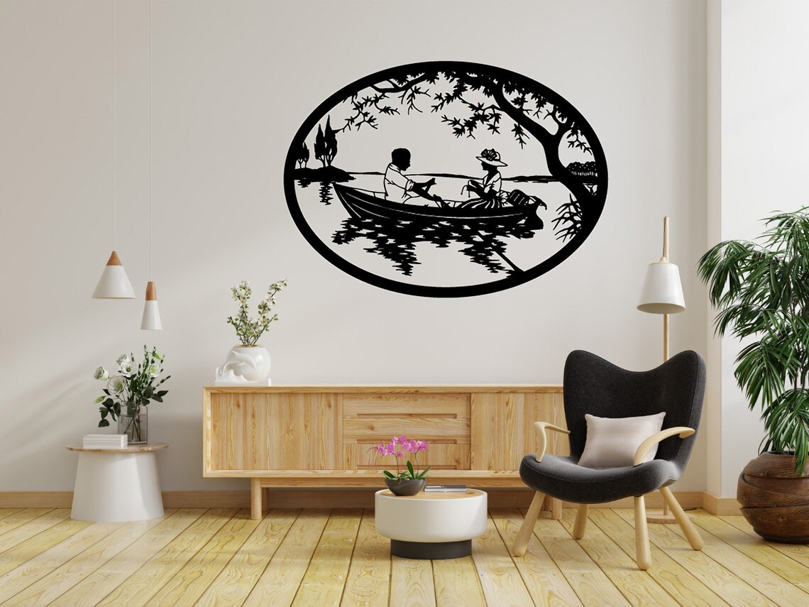 Boat Dxf, Lake Boat Dxf, Boat Art Dxf, Svg, Eps, Png Files, for Cnc ...