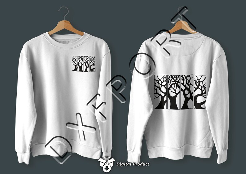 Tree Branches Dxf, Autumn Tree Svg, Tree Wall Art Decor, Svg, Eps, Png ...
