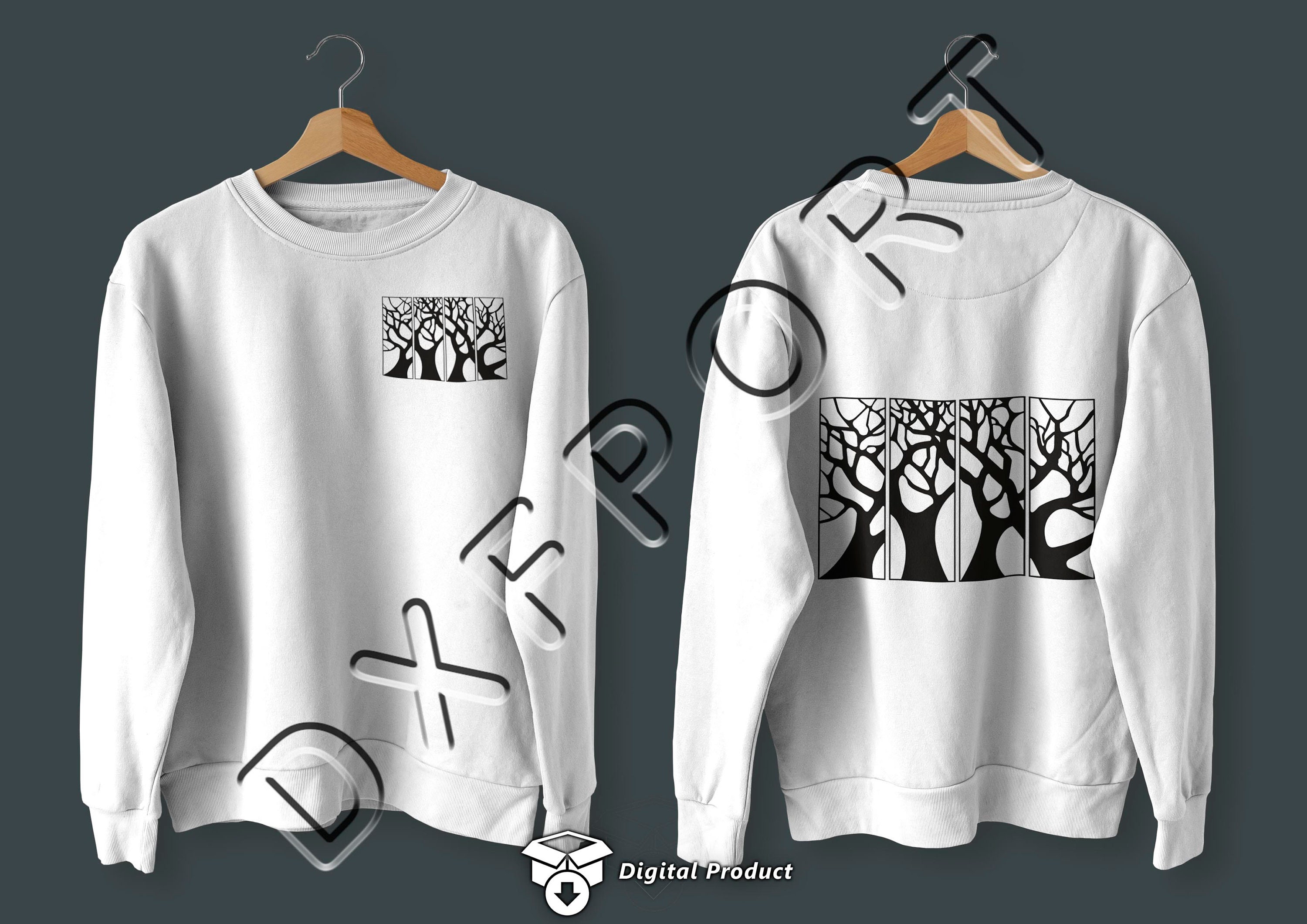 Tree Branches Dxf, Autumn Tree Svg, Tree Wall Art Decor, Svg, Eps, Png ...