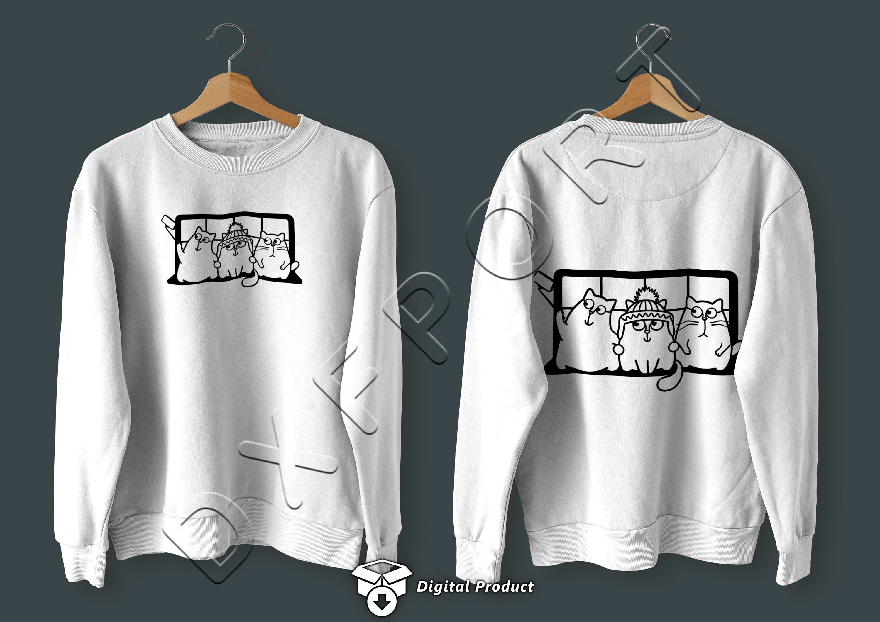 Funny Cats Family Dxf, Selfie Cats Svg, Cat Family Dxf, Animal Svg, Eps ...