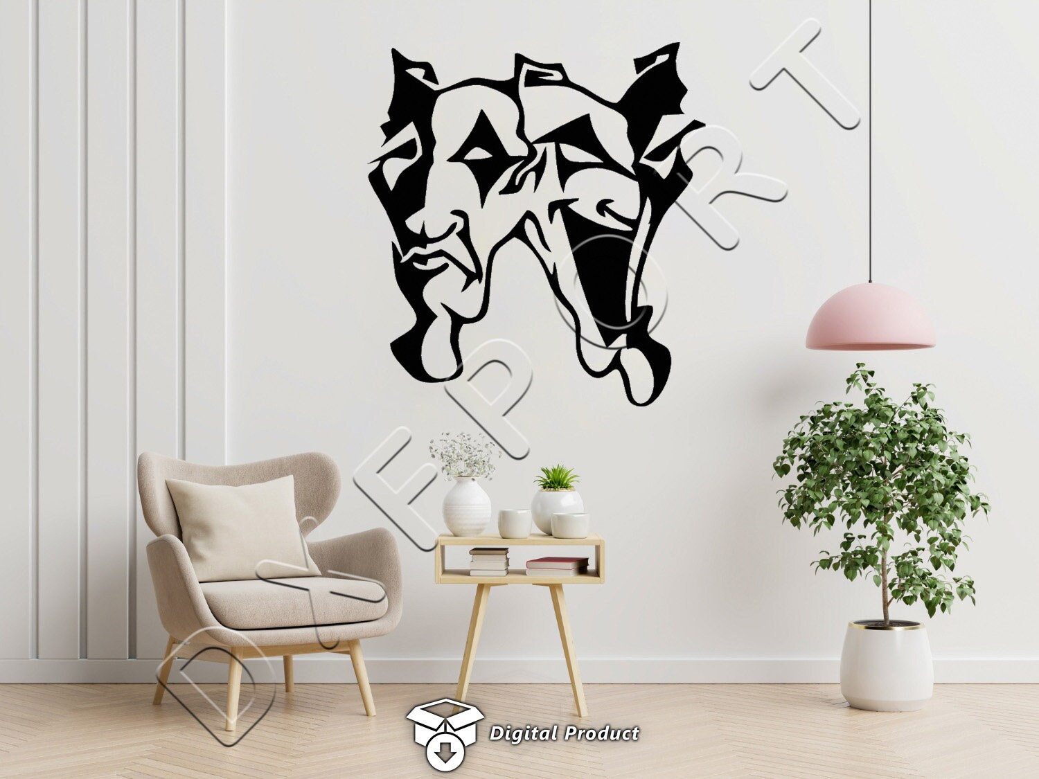 Theatre Mask Dxf, Drama Svg, Tragedy Dxf, Comedy and Tragedy Mask Dxf ...