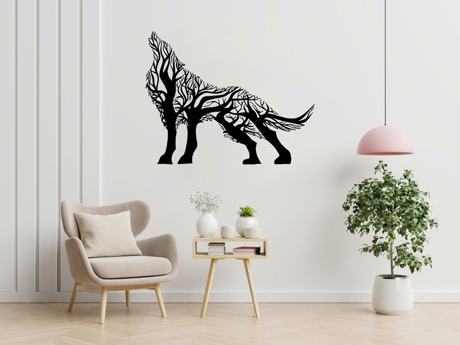 Wolf Dxf, Wolf and Tree Svg, Howling Wolf Dxf, Wolf Art, Svg, Eps, Png ...