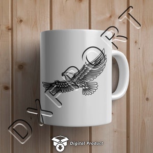 Adler Dxf, Amerikanischer Adler SVG, Adler wanddekor, Eps, Png-Dateien ...
