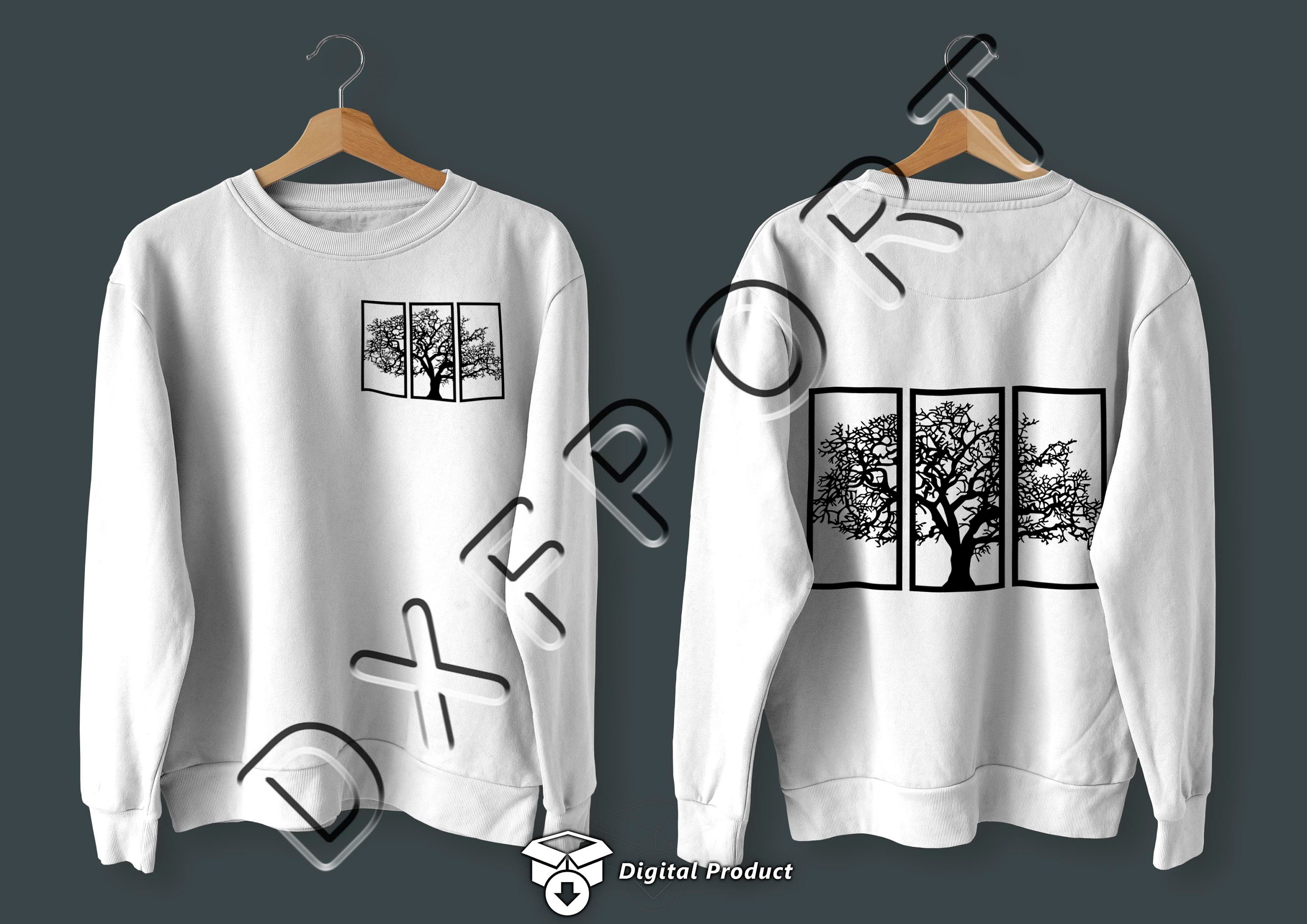 Ramas de árbol dxf, Árbol de otoño svg, Decoración de interiores de ...