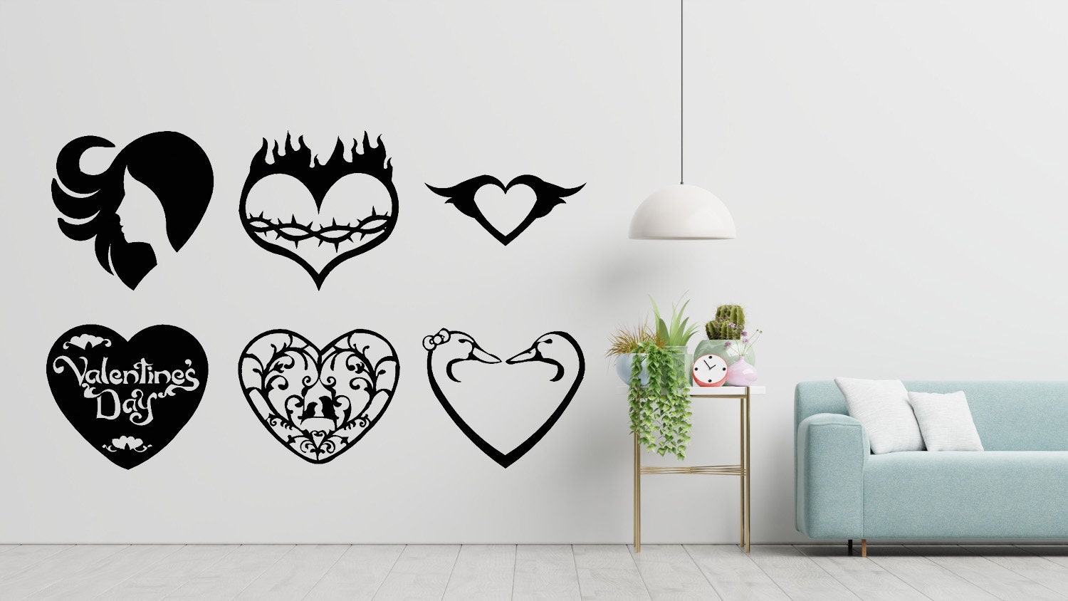 6 Heart Svg Bundle, Valentine's Day Hearts, Heart Svg Dxf, Svg, Eps ...