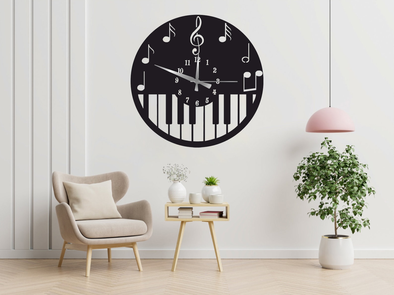 Piano Theme Clock Dxf, Piano Clock Dxf, Musical Clock Dxf, Svg, Eps ...