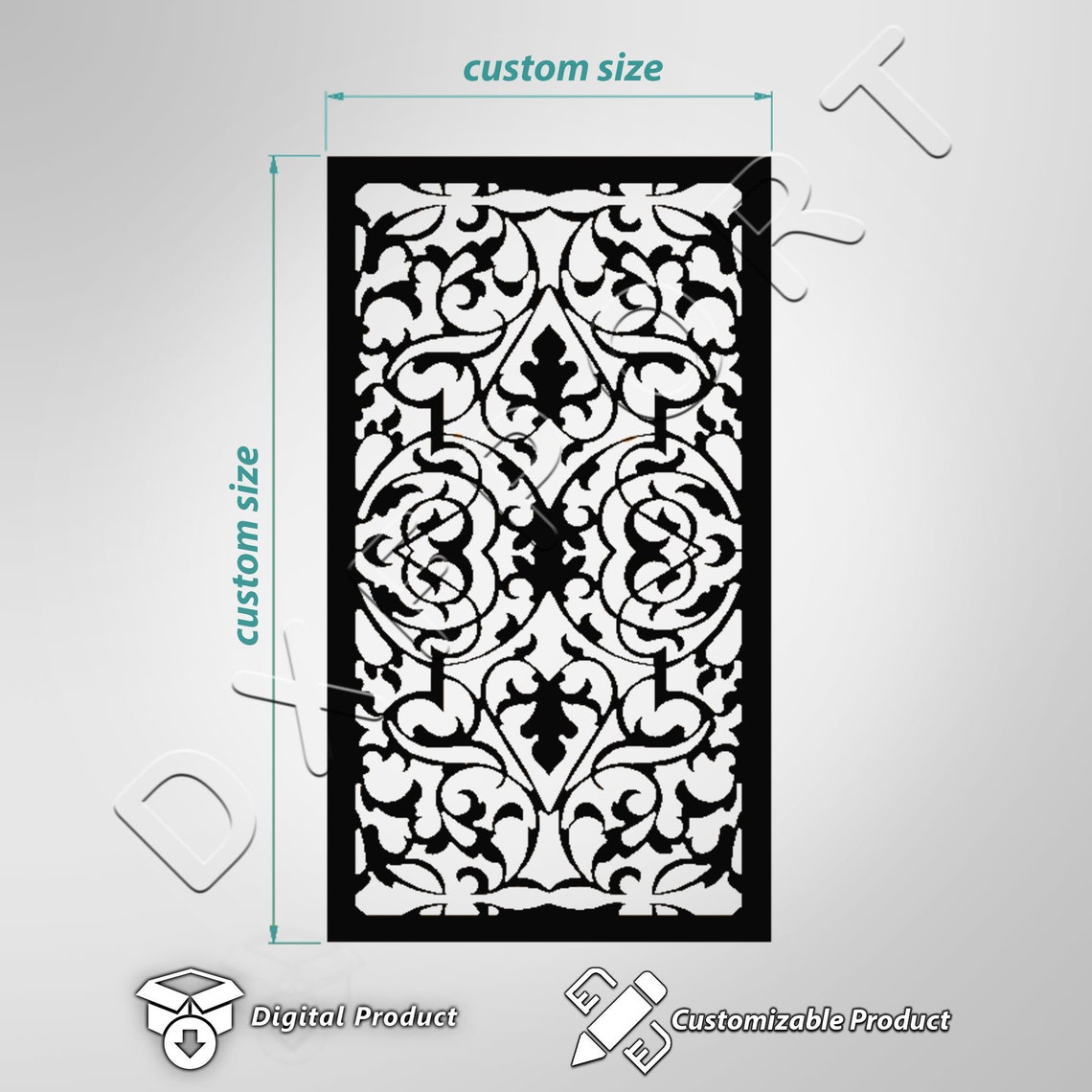 Geometric Flower Pattern Privacy Screen Dxf, Decorative Panel Dxf ...
