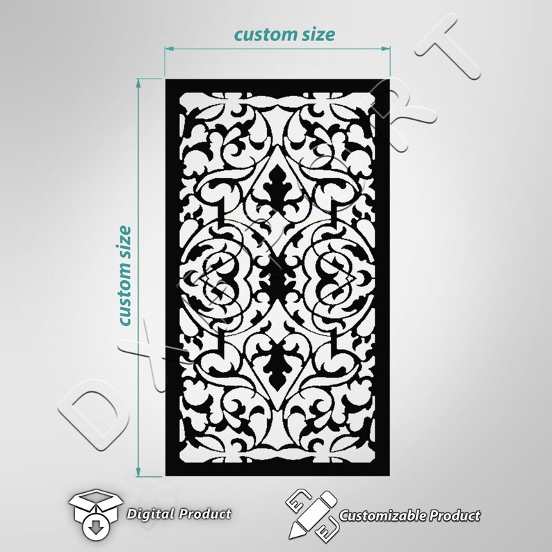 Geometric Flower Pattern Privacy Screen Dxf, Decorative Panel Dxf ...