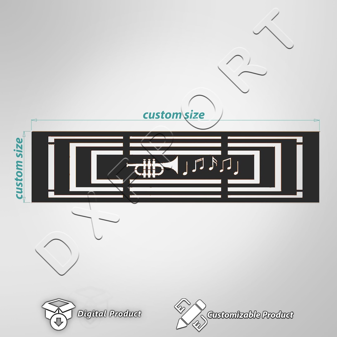 Musical Note Pattern Privacy Screen Dxf, Decorative Panel Dxf, Metal ...