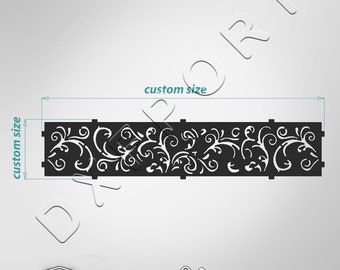 Leaf Pattern Privacy Screen Dxf, Decorative Panel Dxf, Metal Panel ...