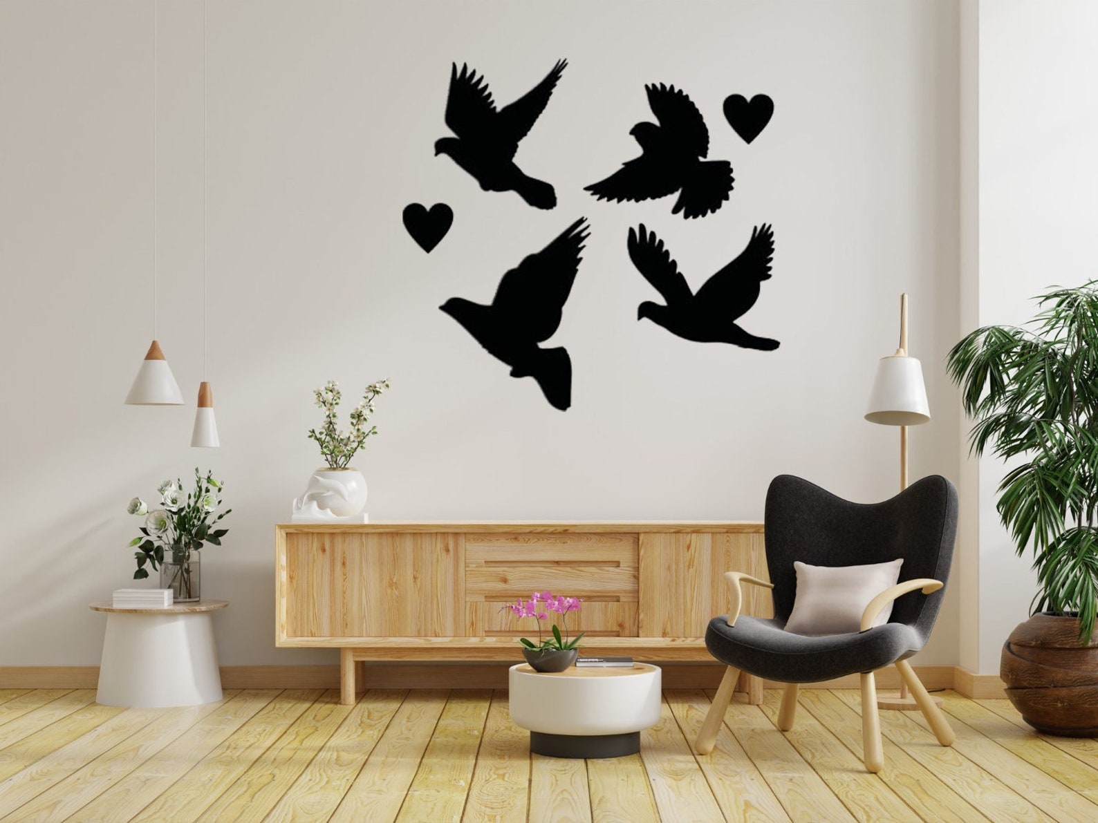 Birds Dxf File, Birds Love Svg, Birds Decor, Birds Love Dxf, Svg, Eps ...