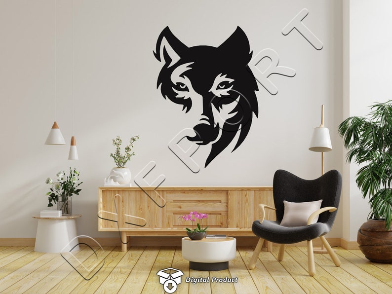 Wolf Face Dxf, Wolf Svg, Howling Wolf Dxf, Wolf Art, Wolf Decor, Eps ...